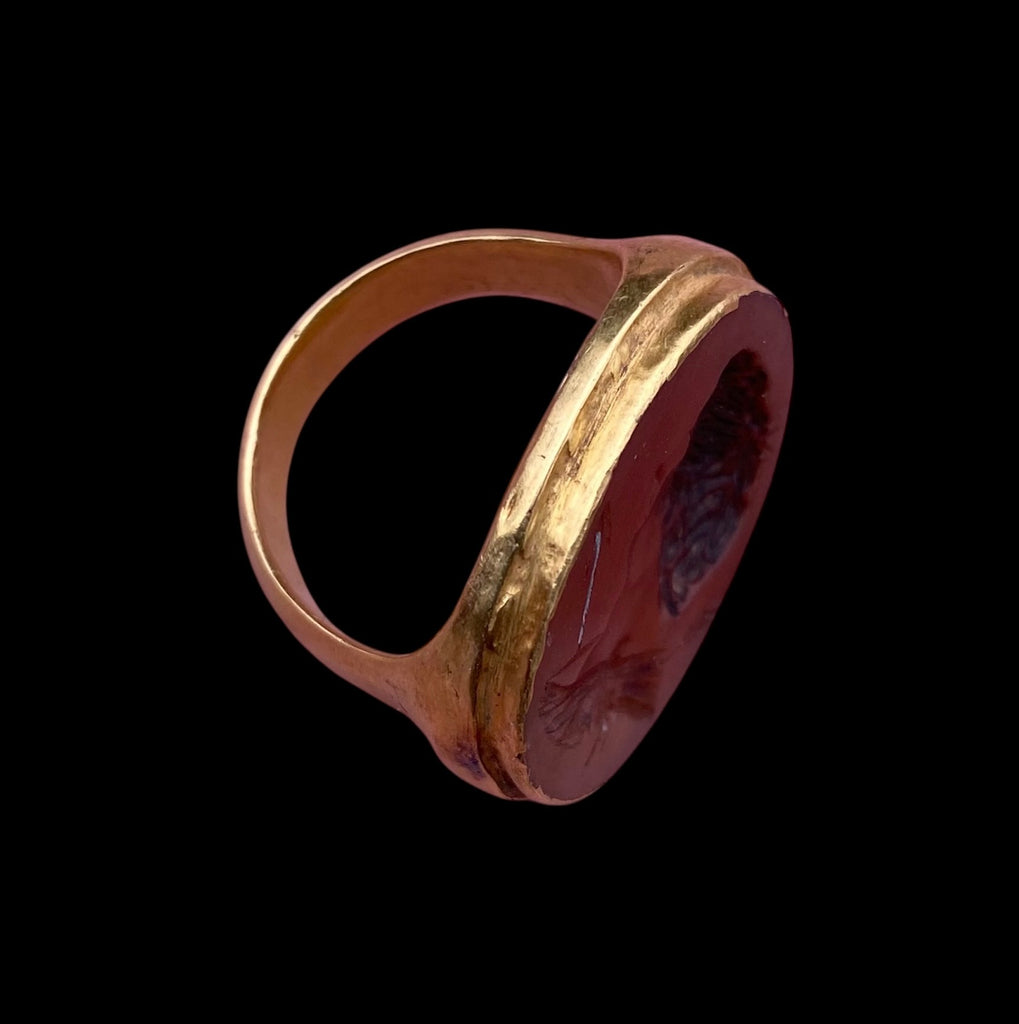 MAGNIFICENT ANCIENT ROMAN GOLD INTAGLIO RING - 2nd Century AD (AQ1 ...