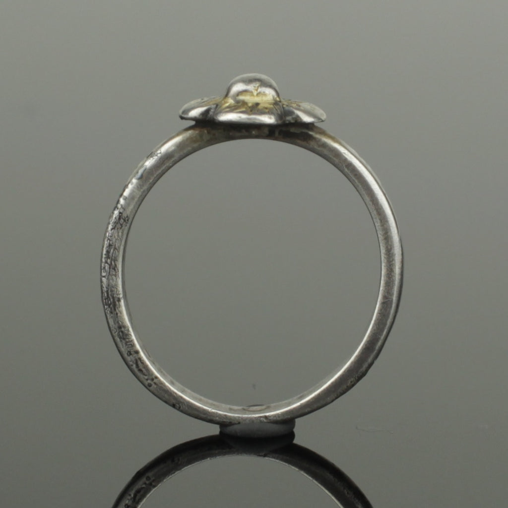 BEAUTIFUL ANCIENT MEDIEVAL SILVER RING WITH QUATREFOIL BEZEL - CIRCA 1 ...