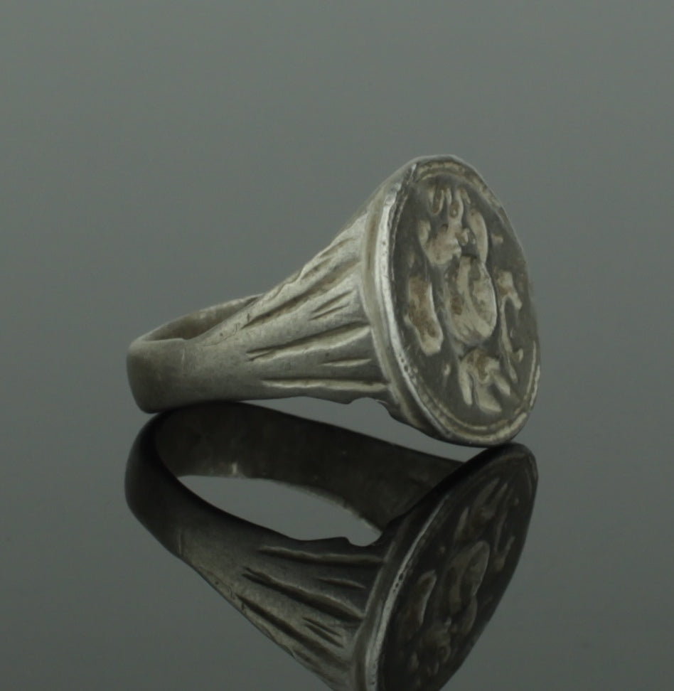 ANCIENT MEDIEVAL HERALDIC SILVER RING - CIRCA 15th/16th Century AD ...