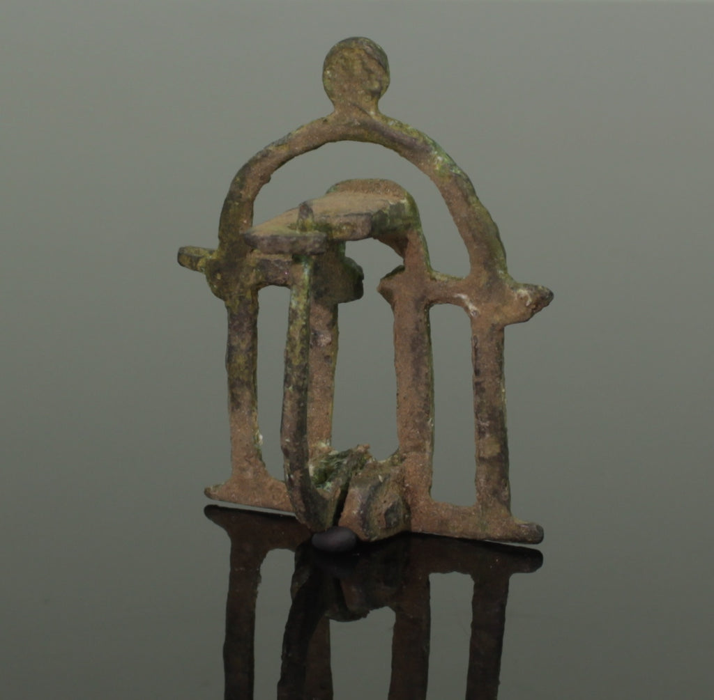 ANCIENT ROMAN BRONZE TEMPLE PLATE BROOCH - CIRCA 2ND CENTURY AD (098 ...